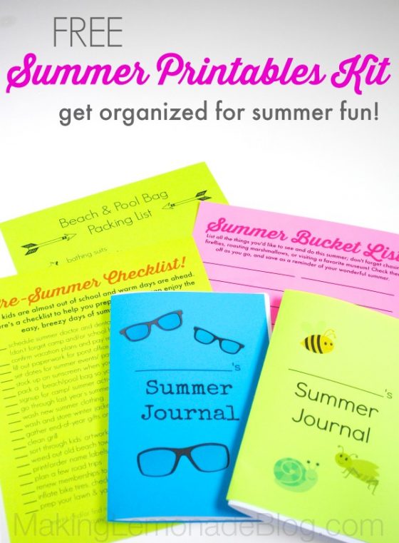 FREE Summer Organizing Printables Kit (& Giveaway!) - Making Lemonade