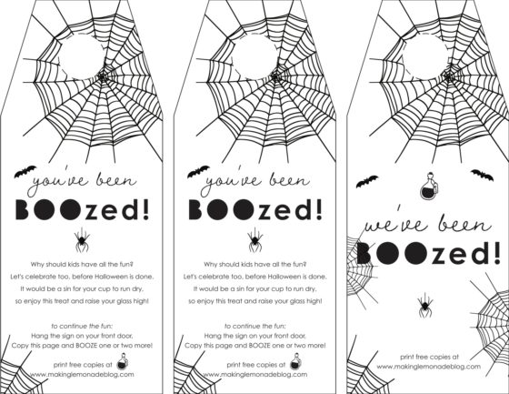 "You've Been Boozed" Free Printables - Making Lemonade