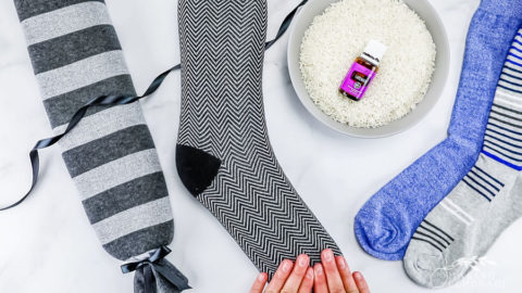 DIY No-Sew Natural Heating Pads (Rice Socks) - Making Lemonade