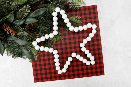 DIY Beaded Wooden Star Tree Topper - Making Lemonade